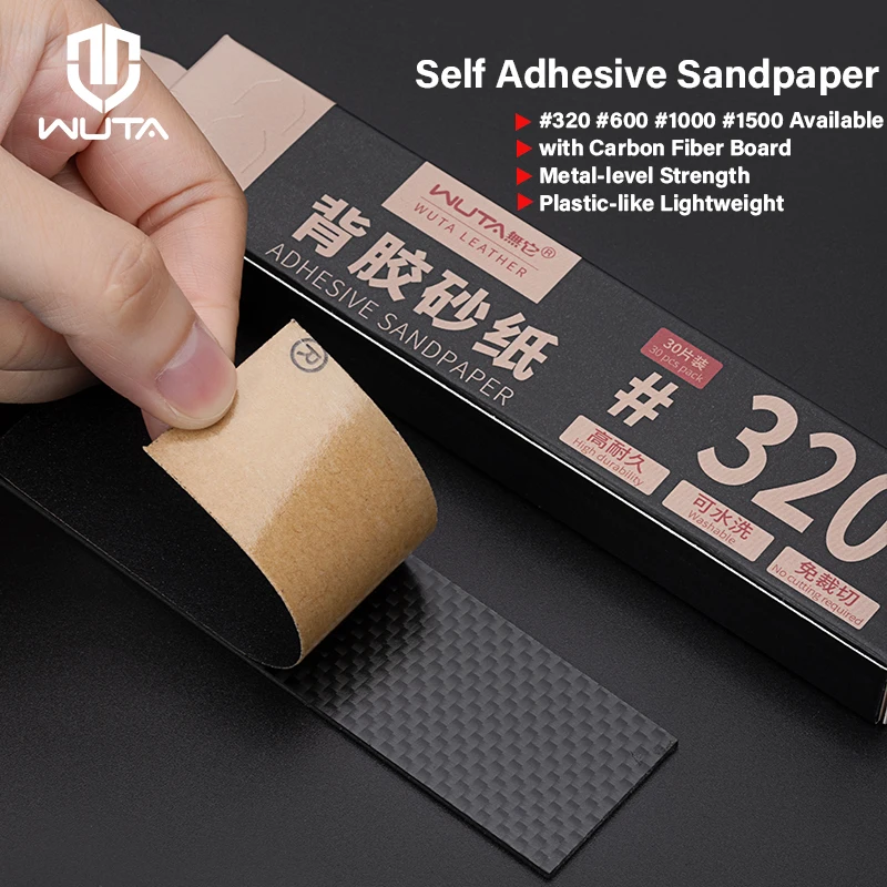 WUTA-Grinding-Sandpaper-Sheets-with-Carbon-Fiber-Board-Self-Adhesive ...