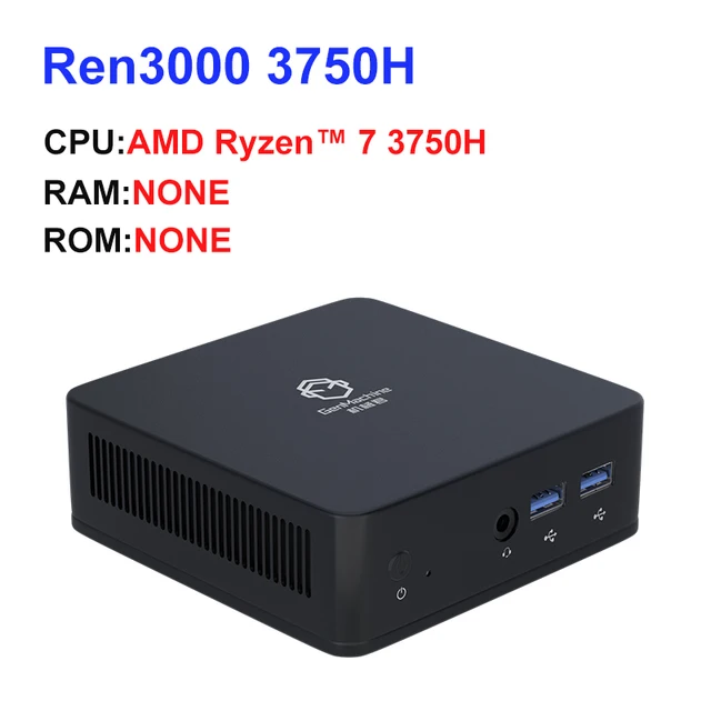 GenMachine New Mini PC AMD Ryzen 7 3750H CPU Windows 10/11 DDR4 Ren3000 ...