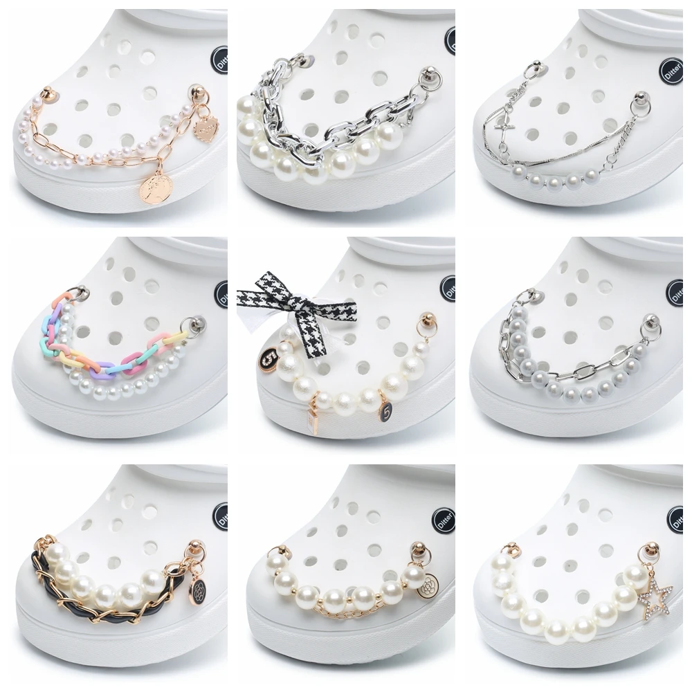 1Pcs-Set-Metal-chain-Pvc-Shoes-Charms-Custom-Accessories-Buckles-Clogs ...
