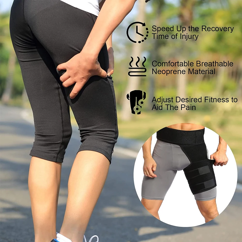Hip Brace, Groin Support Sciatica Relief Wrap Thigh, 48% OFF