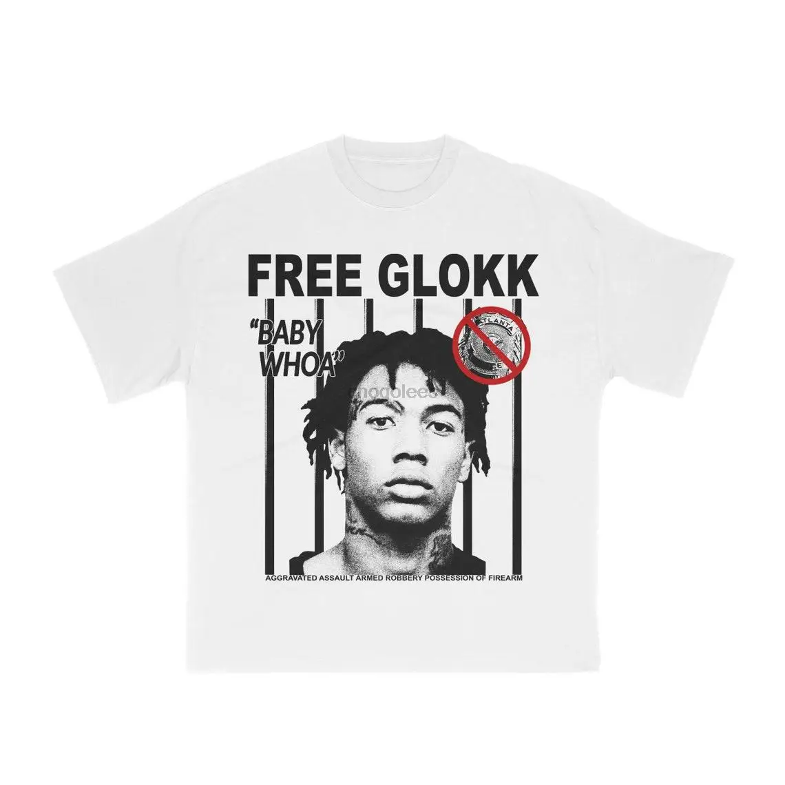 Glokk40spaz-GL4-Spaz-Mugshot-Hip-Hop-Merch-Rapper-Designer-Fashion-T ...