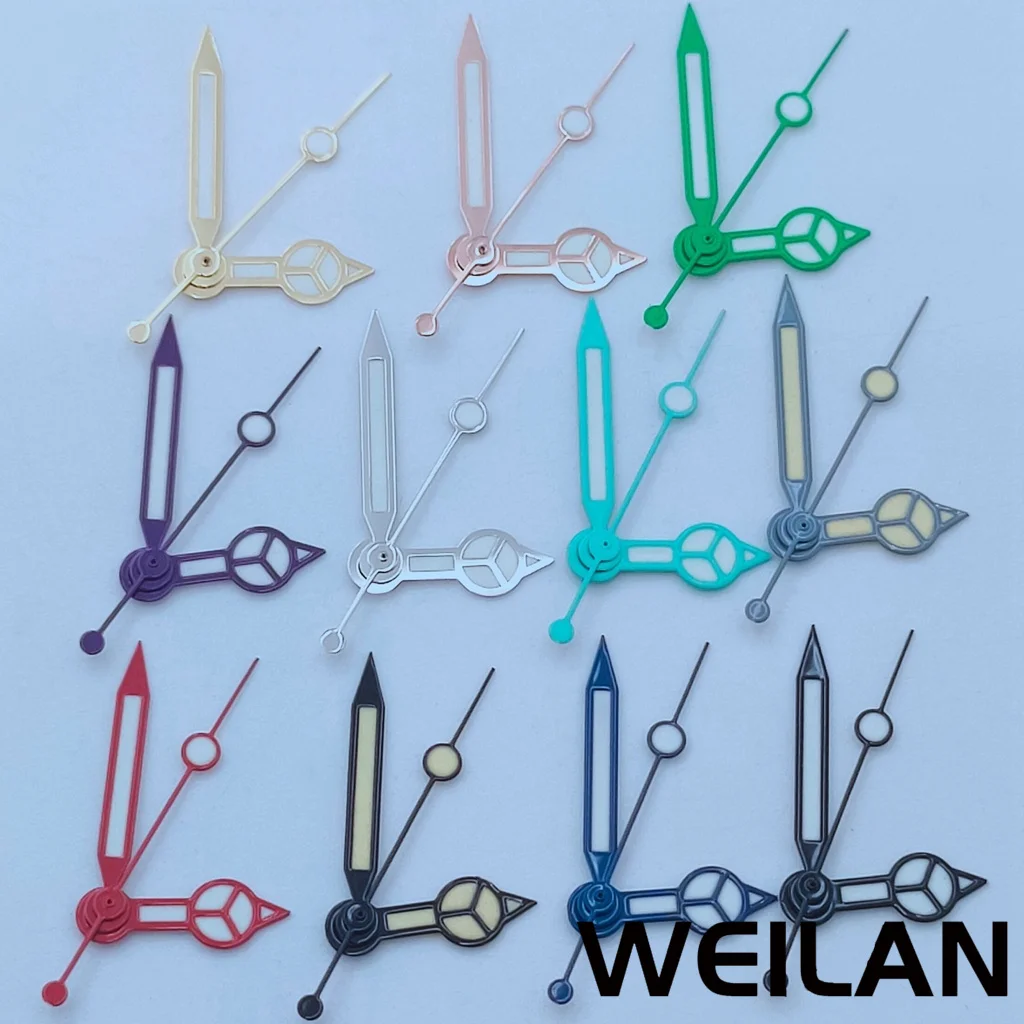 Manecillas-luminosas-para-reloj-accesorio-de-color-plateado-azul-rojo ...