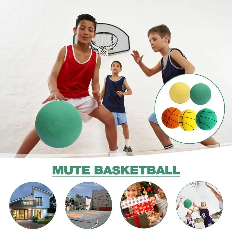 Mute-Basketball-Quiet-Sponge-Slient-Bouncy-Balls-Flexible-And ...