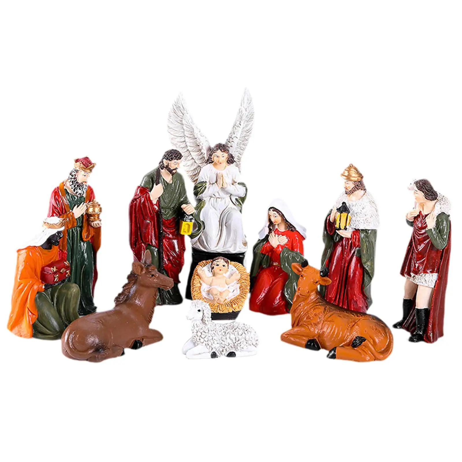 11x-Christmas-Nativity-Scene-Figurines-Set-Crafts-Collection-Christmas ...