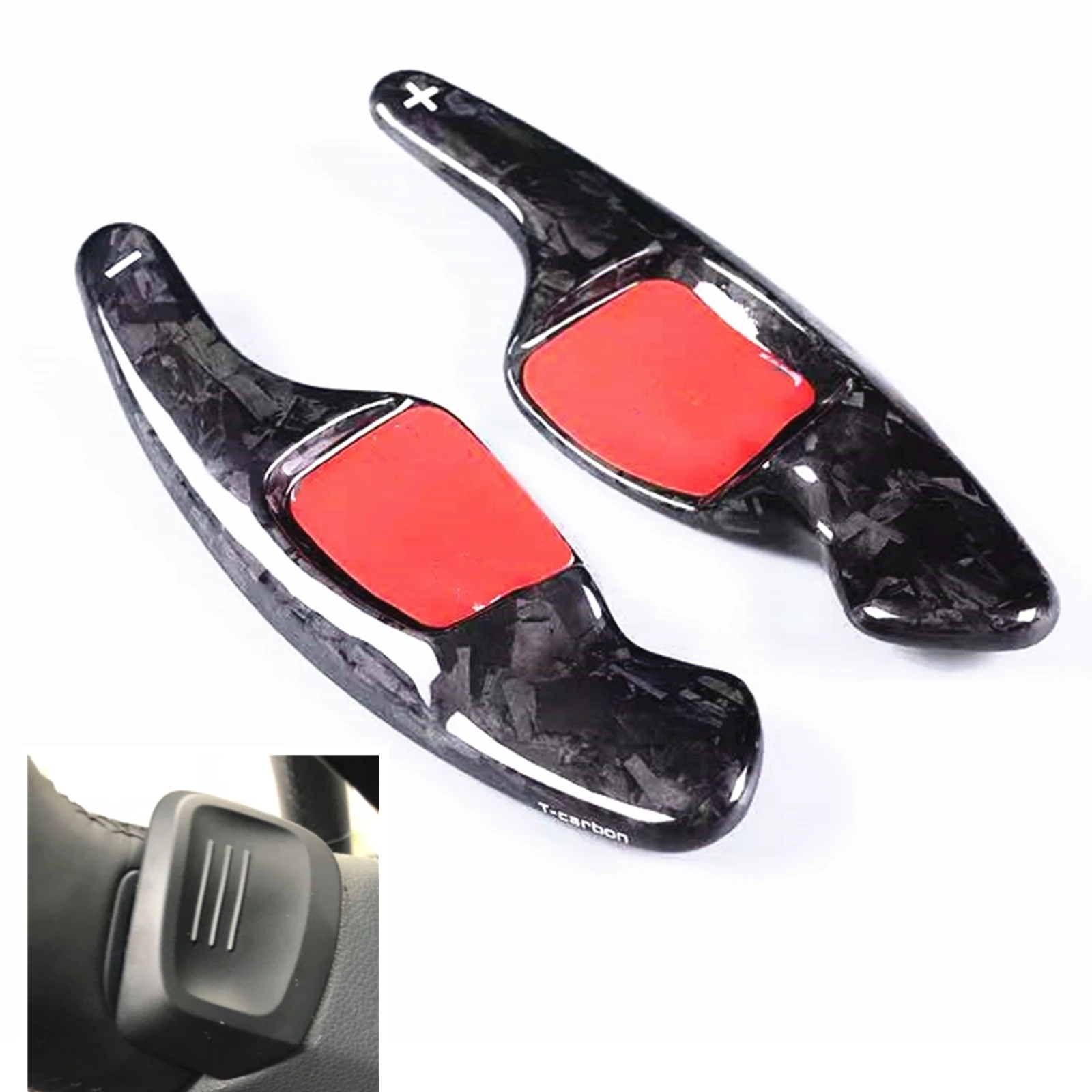 2PCS-Carbon-Fiber-Gear-Steering-Wheel-Shift-Paddle-Pad-For-Volkswagen ...