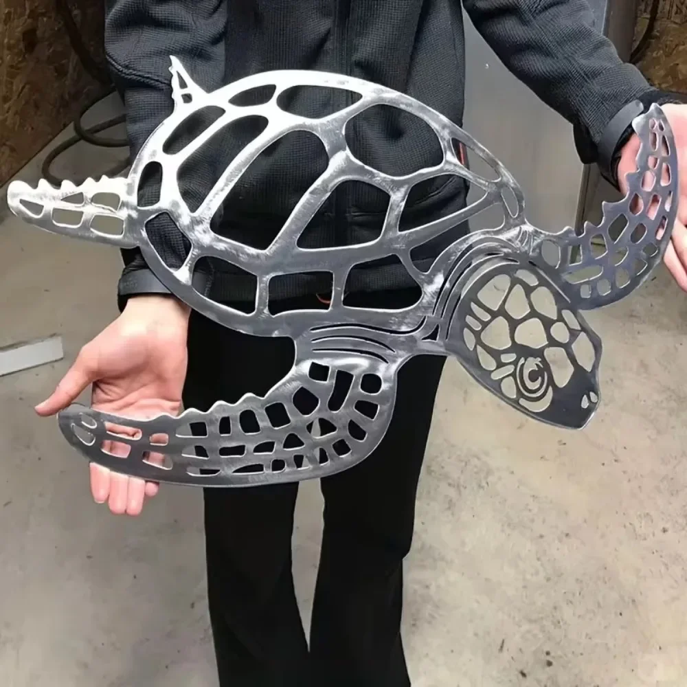 Elegant Metal Sea Turtle Ornament Beach Theme Wall Art for Kitchen ...