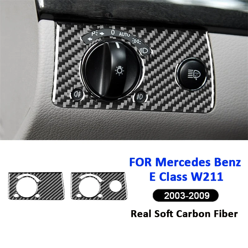 Carbon Fiber Auto Headlight Adjust Control Button Knob Panel Frame ...