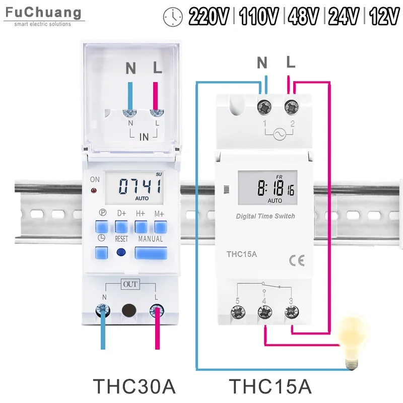 Weekly 7 Days Programmable Din Rail Digital TIME SWITCH Relay Timer ...