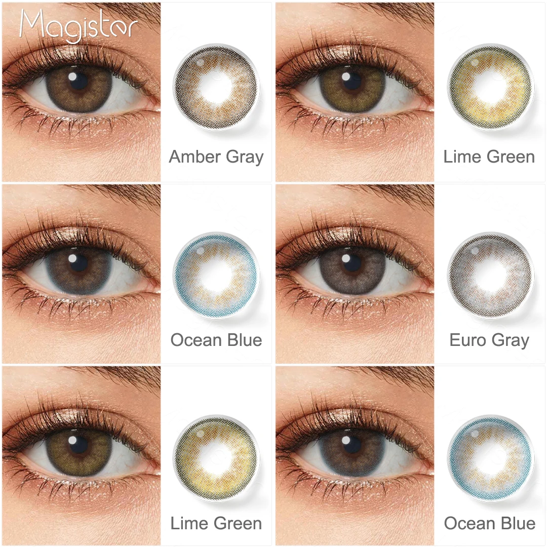 Magister Natural Color Contacts Lens For Eyes Gray Colored Beauty ...
