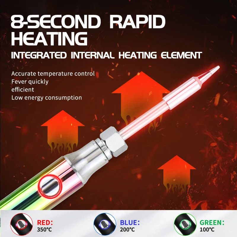 Cordless Soldering Iron Pen Built-In 350mAh Battery, USB Rechargeable 3 ...