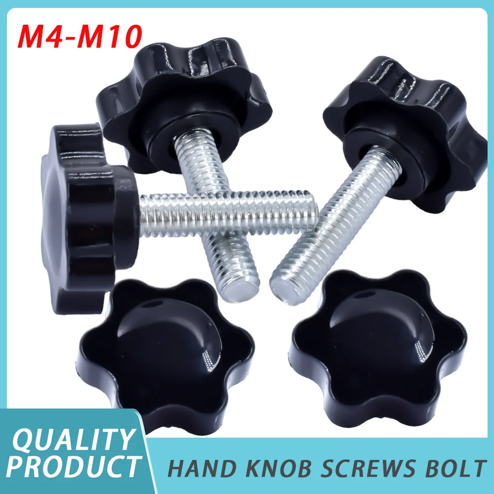 2-10-Stuks-Ster-Hand-Knop-Schroeven-Bolt-M4-M5-M6-M8-M10-Koolstofstaal ...