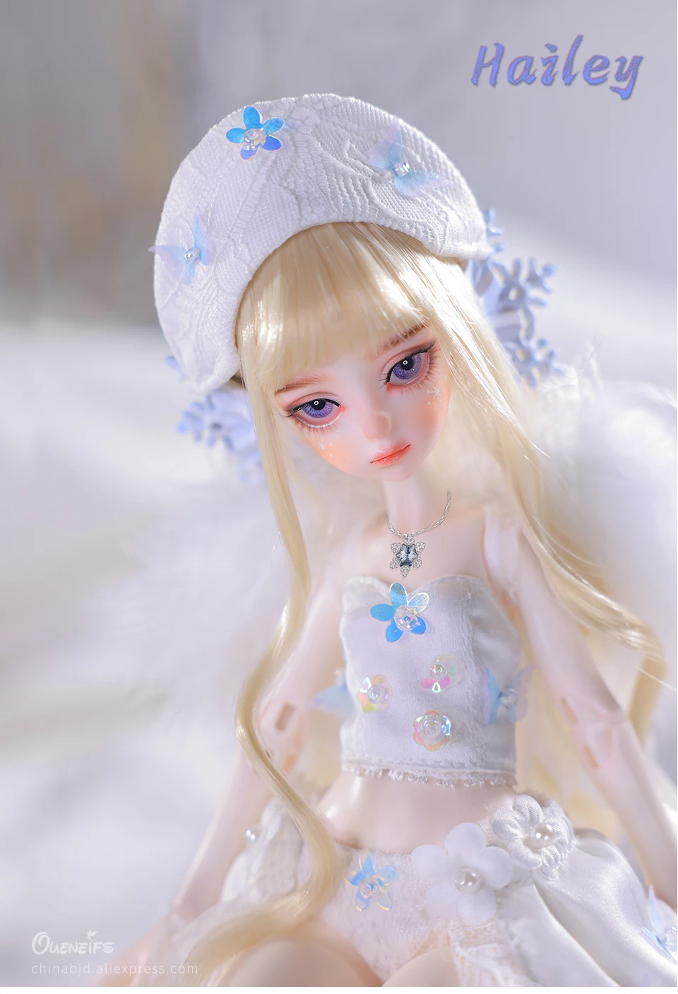 Hailey 1/6 Yosd Dolls Big Ears In The Shape Of Snowflakes Professional ...