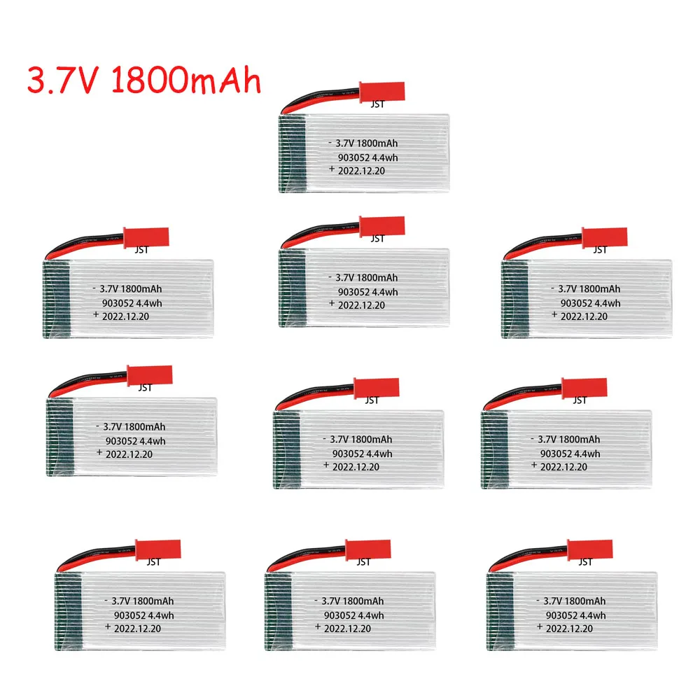 3.7V 1800mAh Lipo Battery for HQ859B HQ898B H11D H11C T64 T04 T05 F28 ...