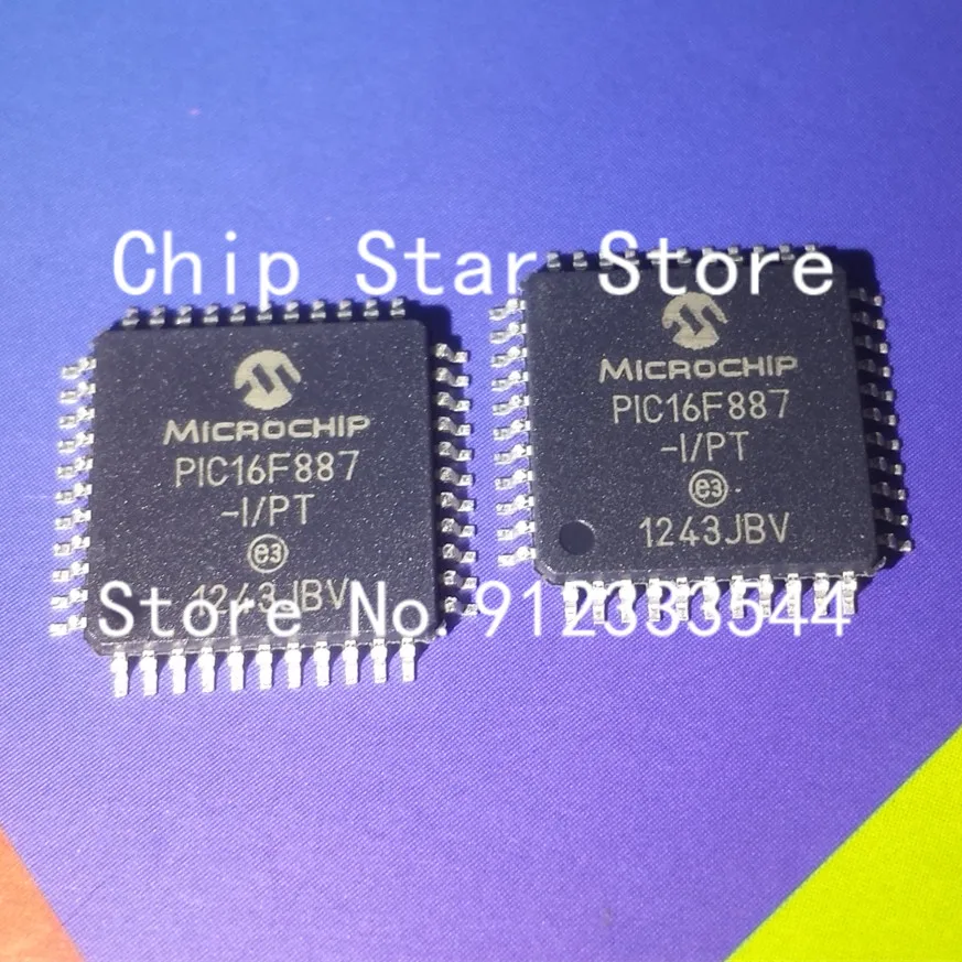 5-50pcs-PIC16F887-I-PT-PIC16F887-QFP44-8Bit-MCU-Flash-PIC16-Family-PIC16F8XX-Series ...