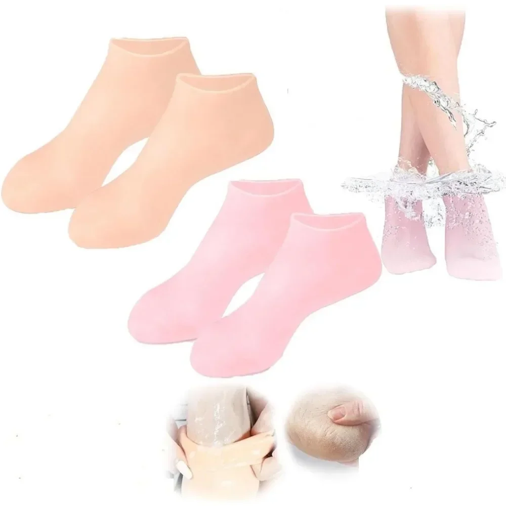 1Pair-Silicone-Socks-Feet-Spa-Moisturizing-Gel-Sock-Exfoliating-and ...
