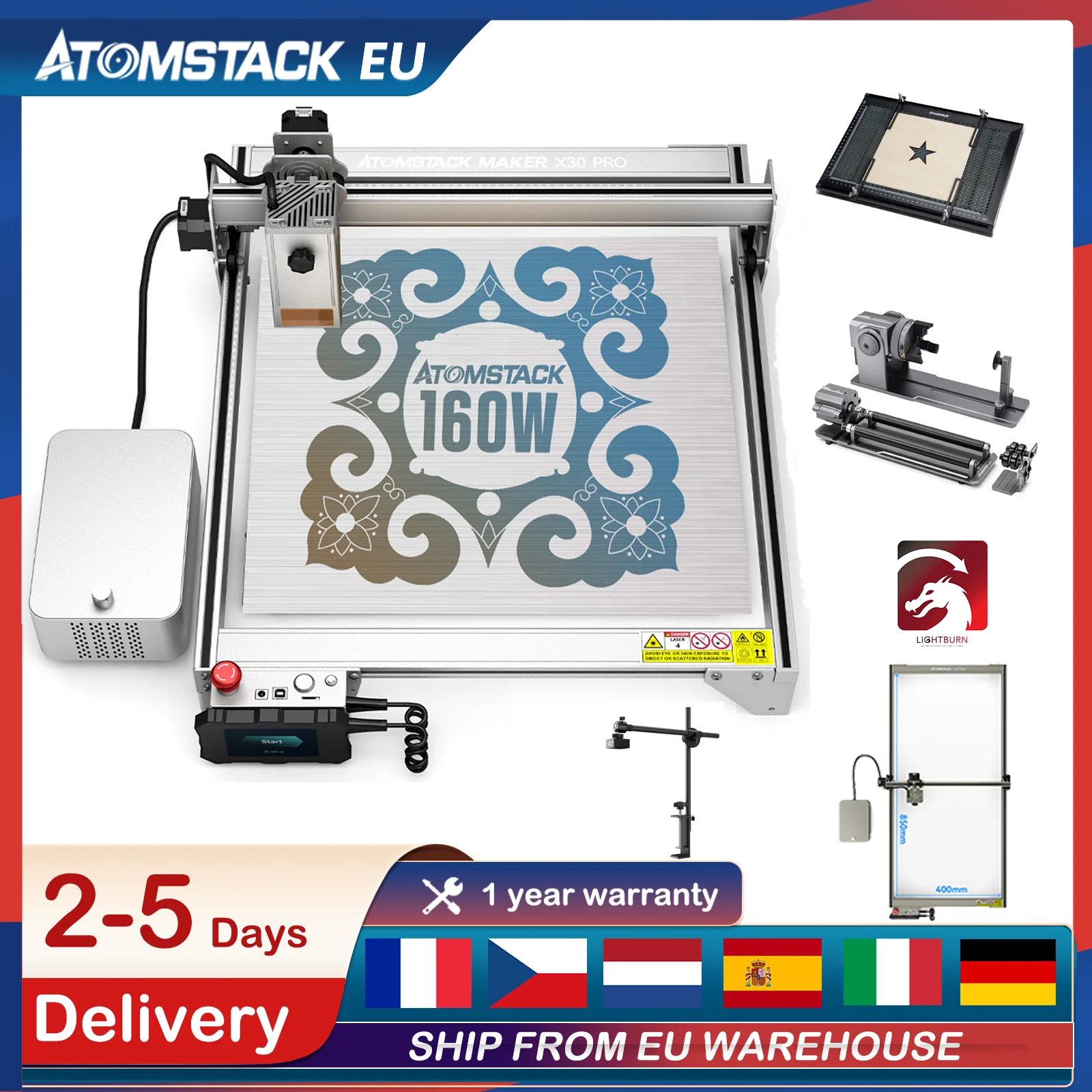 Atomstack-X30-PRO-160W-Laser-Engraver-33W-DIY-Metal-Color-Engraving ...
