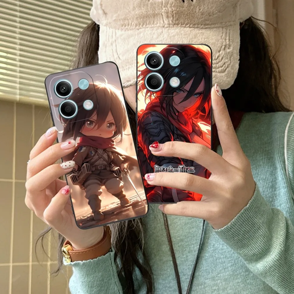 AOT-Mikasa-Ackerman-funda-de-tel-fono-m-vil-para-Xiaomi-Redmi-Note-13 ...