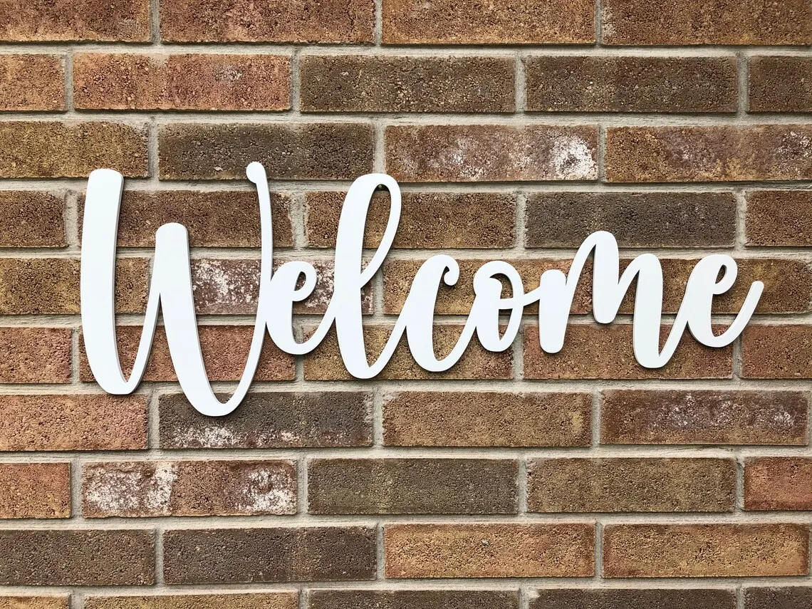 Welcome-Wood-Sign-entryway-decoration-Laser-Cut-Decor-wood-words-wood ...