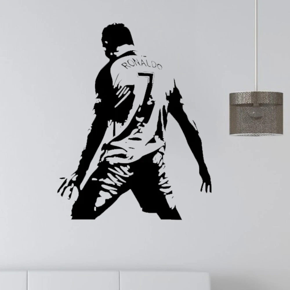 Football-Cristiano-Ronaldo-Vinyl-Wall-Sticker-Soccer-Athlete-Ronaldo ...