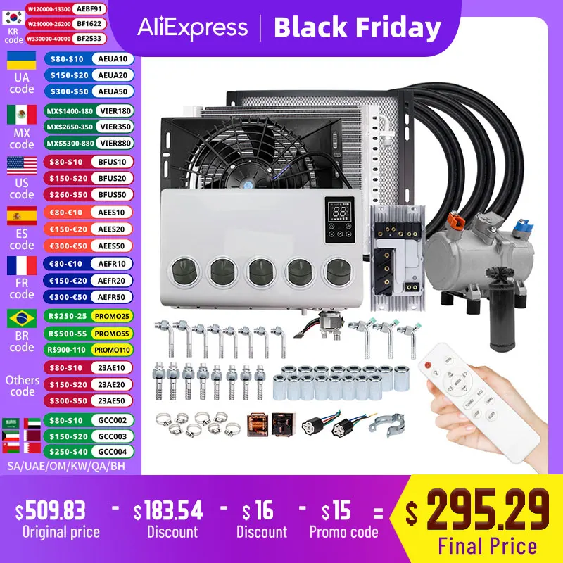 Universal-Wall-mounted-Auto-Electric-Air-Conditioning-Compressor-Conditioner-12V-24V-for-Car-Van ...