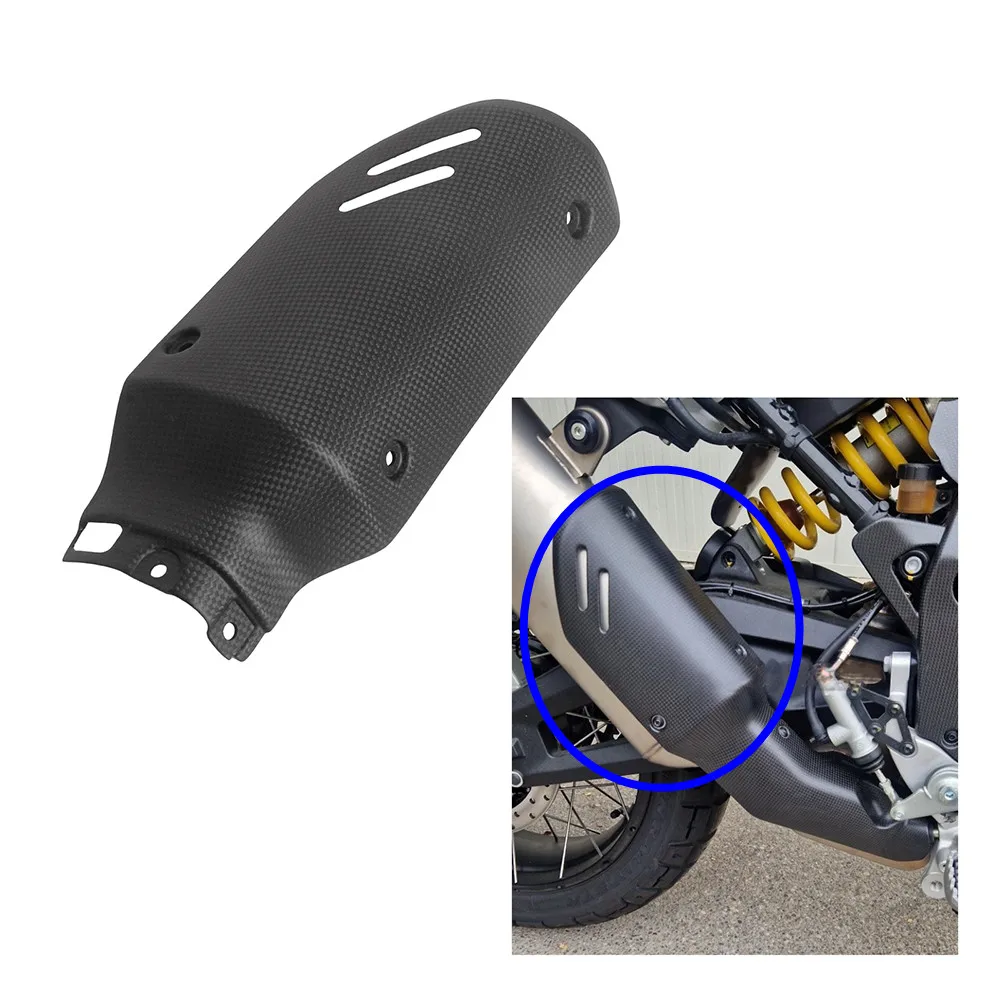 Motorcycle Carbon Fiber Exhaust Cover Muffler Accessories For Ducati ...