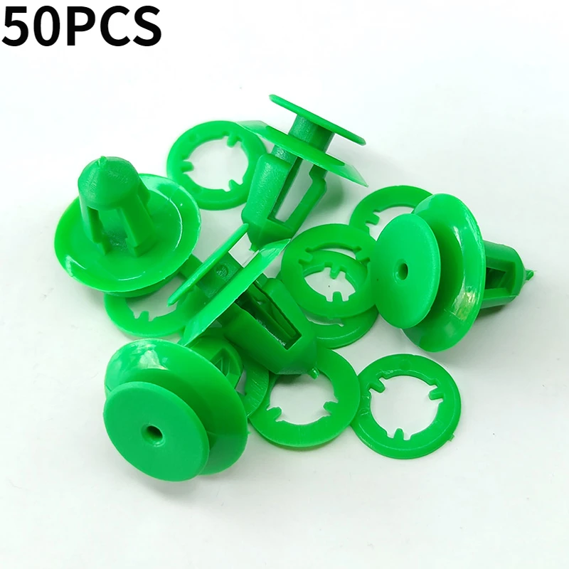 50pcs Car Door Card Trim Panel Clips Rear Tailgate Interior Green Auto ...