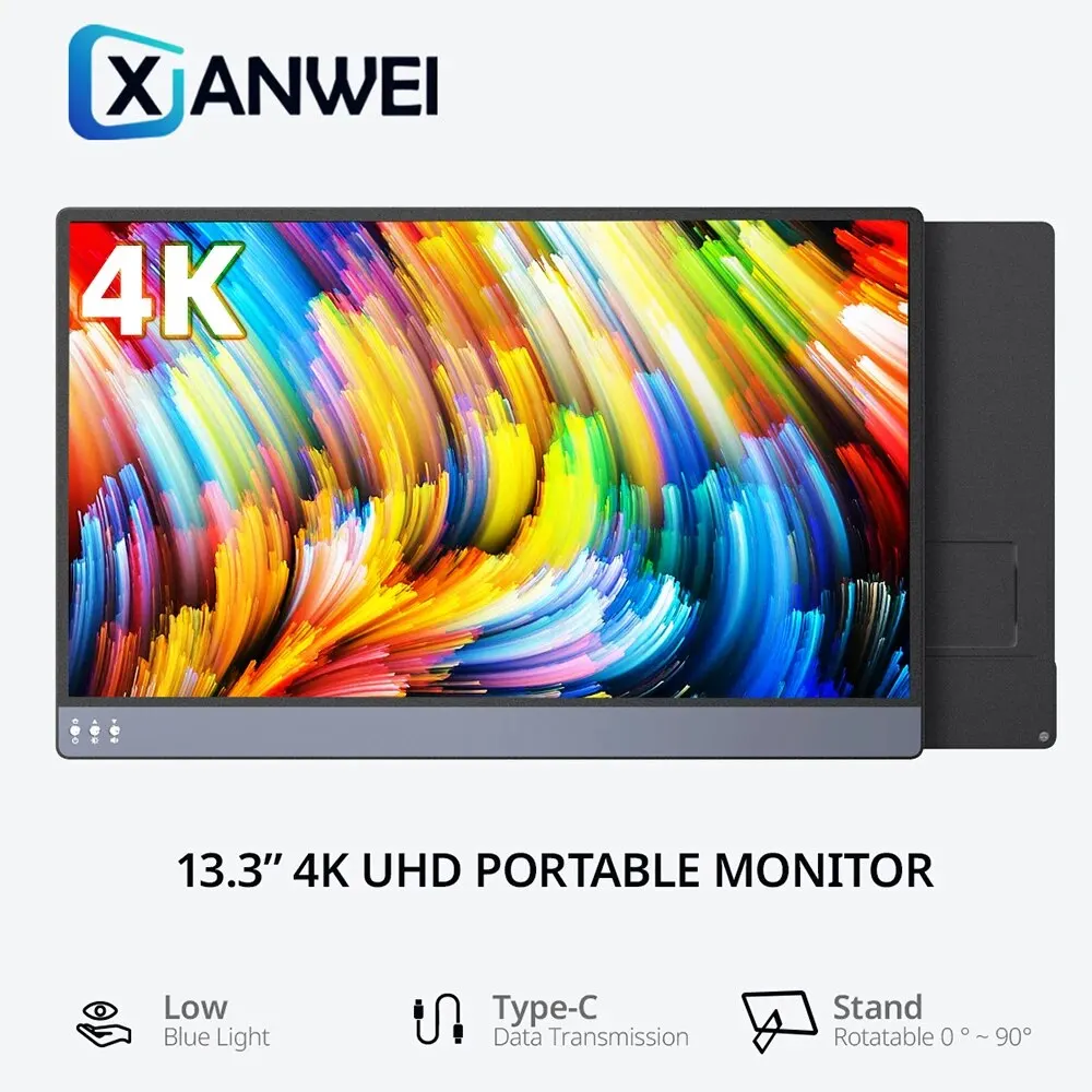 XIANWEI-Monitor-port-til-4K-de-13-3-pulgadas-con-soporte-pantalla ...