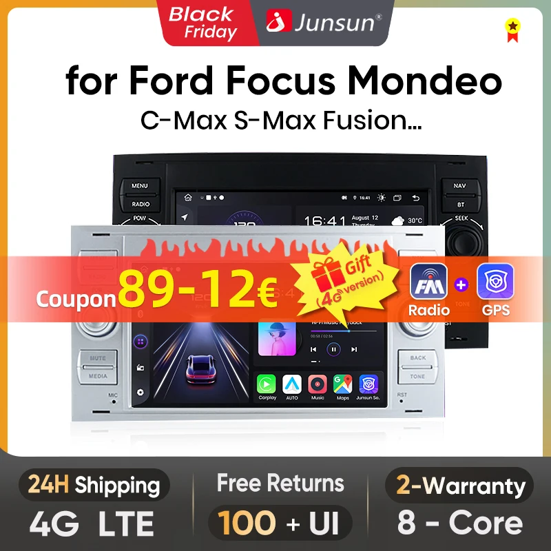 Junsun-CarPlay-Android-Auto-Radio-per-Ford-Focus-Mondeo-Fiesta-Transit ...