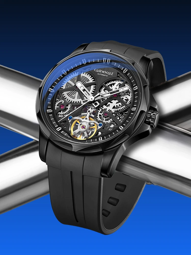 MARK-FAIRWHALE-Automatic-Mechanical-Skeleton-Watch-Men-Waterproof ...