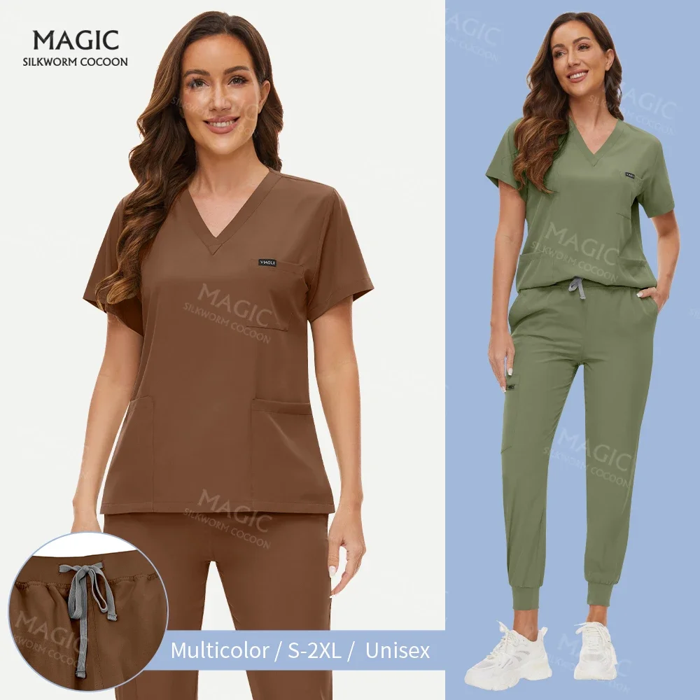 Nurse Costume Women Short Sleeved Apparel Top Jogger Pants Pharmacy ...