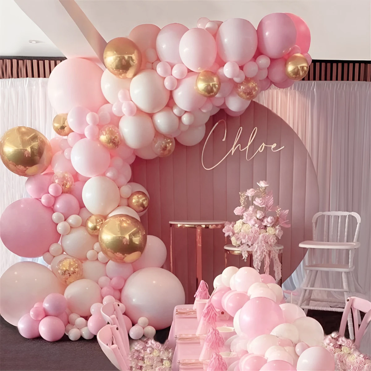 Macaron-Balloons-Garland-Arch-Rose-Gold-Confetti-Ballon-Wedding ...