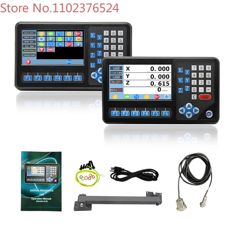 Ditron DRO 2/3/4 Axis Multi Function Digital Readout Dro Kit with Linear Scale/Optical Linear ...