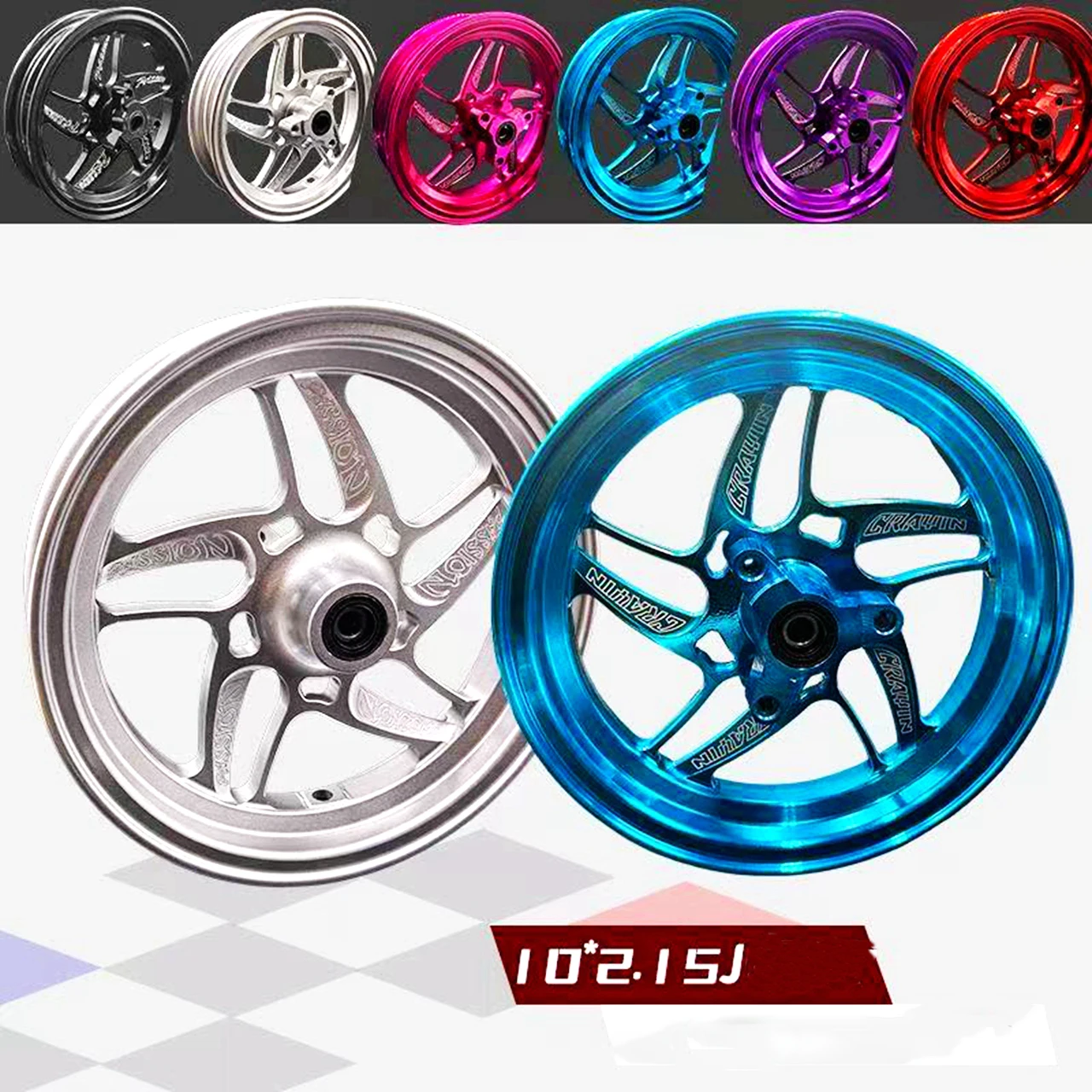Universal 10*2.15J E-Scooter Motorcycle Wind Fire Wheels-type Modify ...