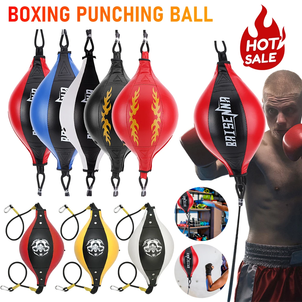 Boxing-Punching-Ball-Training-Reaction-Speed-Balls-PU-Leather-Double ...