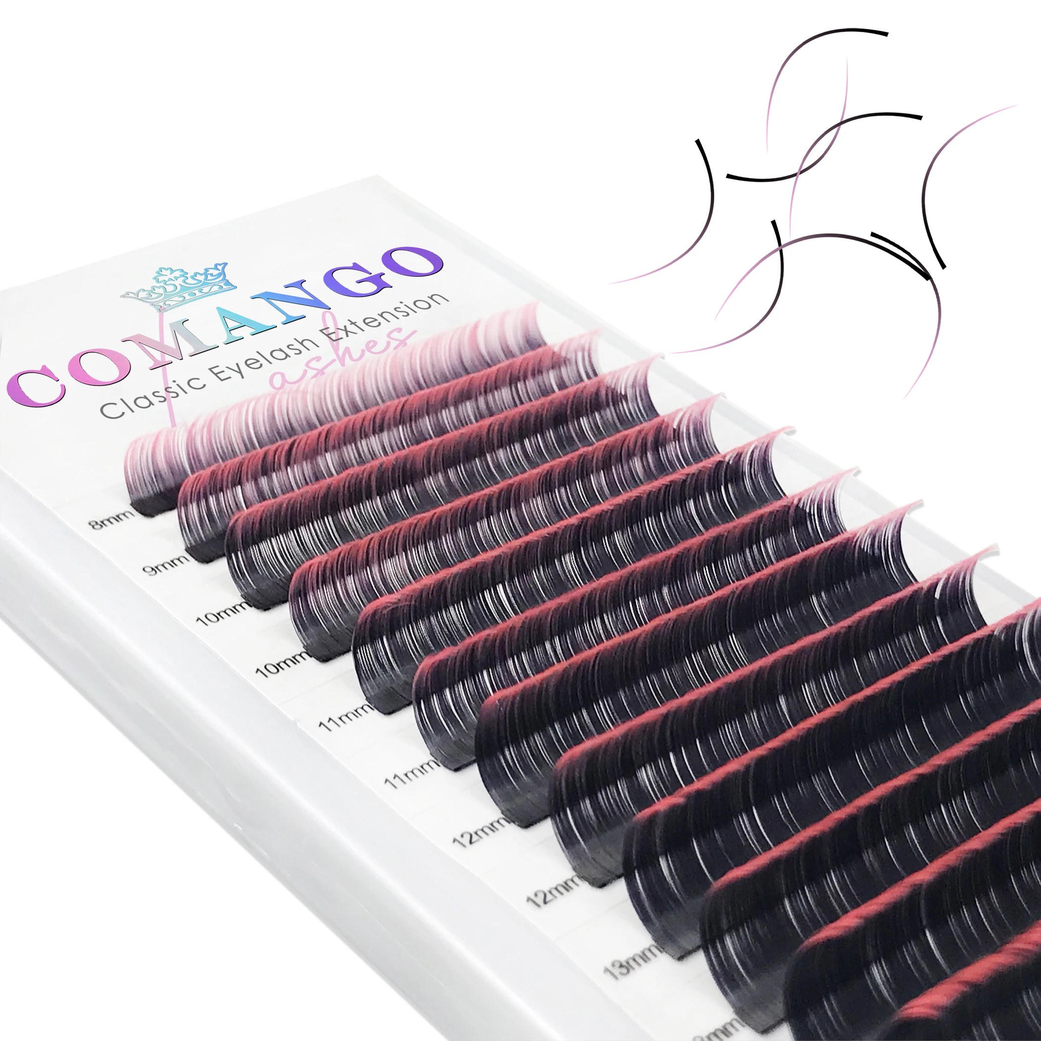Comango-Individual-Colored-Eyelashes-Natural-False-Mink-Eyelash ...