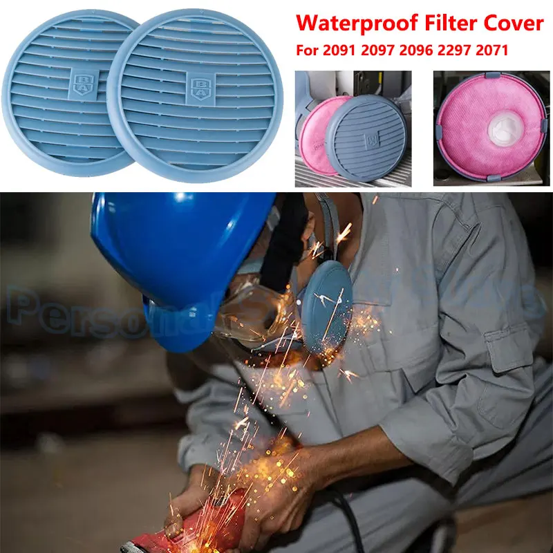 2Pcs-Waterproof-Filter-Cover-For-2091-2097-P100-Particulate-Filter ...