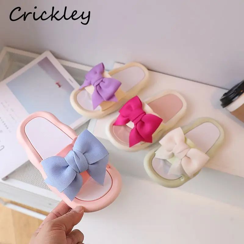 Summer-Cute-Bow-Children-s-Slippers-PVC-Non-Slip-Pool-Princess-Slippers ...