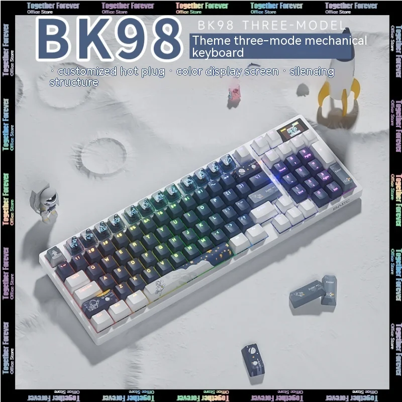 Basic-Bk98-Star-Mechanical-Keyboard-With-Screen-3mode-Usb-2-4g ...