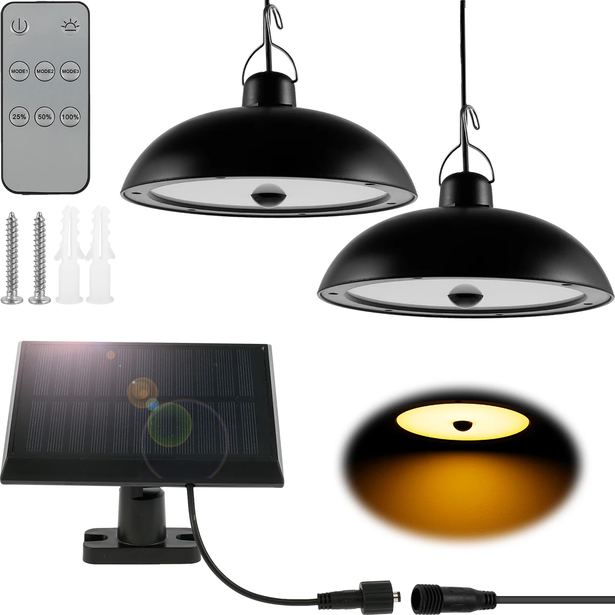 Luz-LED-Solar-para-exteriores-l-mpara-colgante-de-doble-cabeza ...