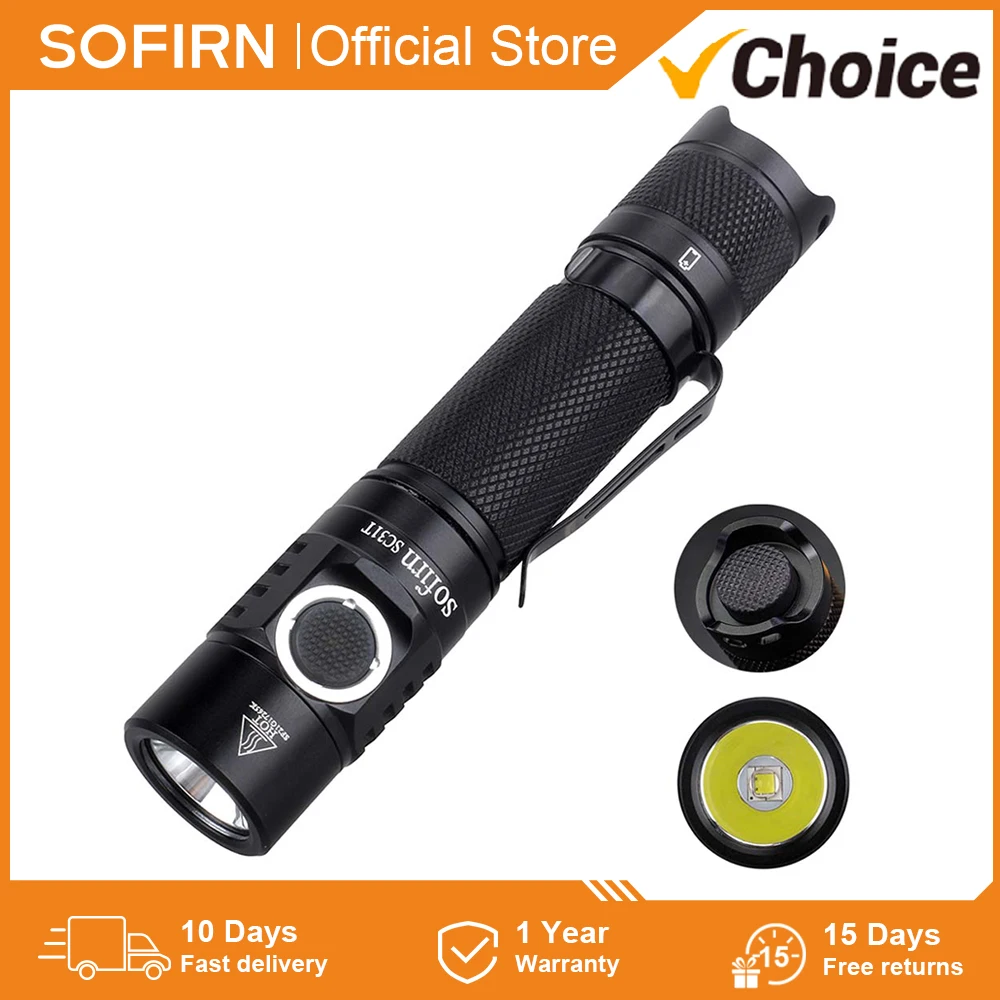 Sofirn-SC31T-Tactical-18650-Flashlight-USB-C-Rechargeable-LED-Light ...