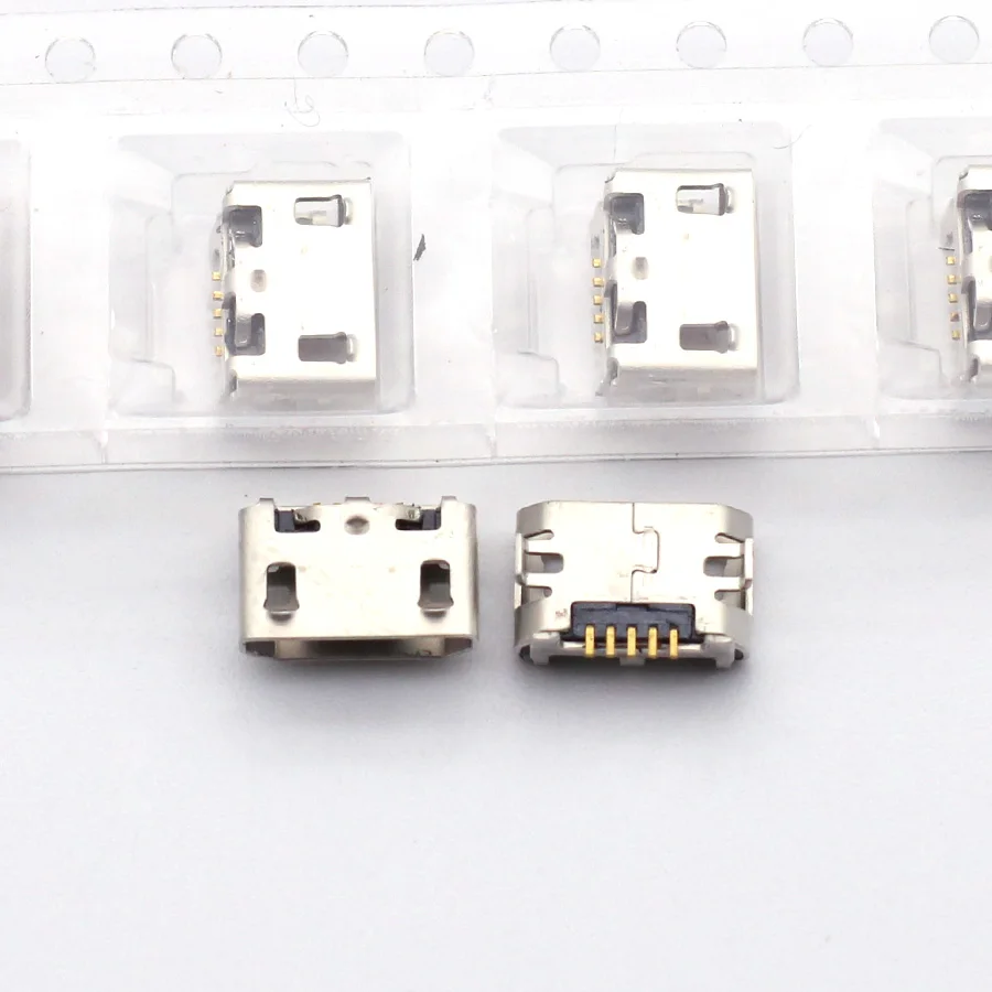 5pcs Micro Usb Connector Jack Charger Female Socket Port Power Plug ...