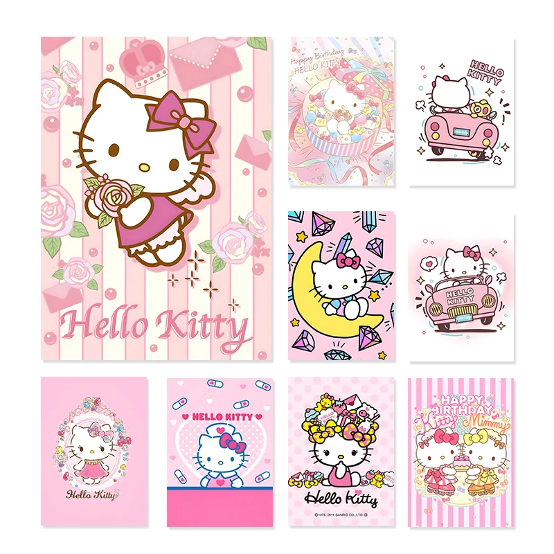 Anime-Cute-Cat-Hello-Kitty-Cartoon-Animal-Posters-Sanrio-Canvas ...