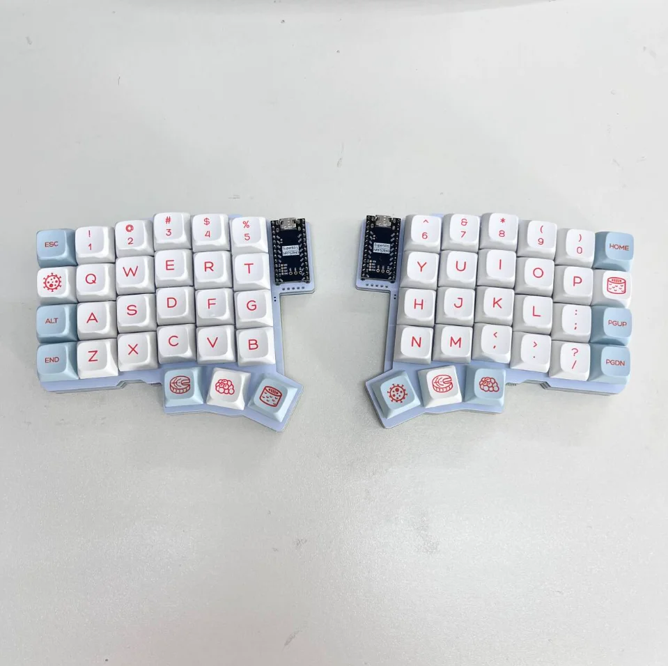 Silakka54 Wireless Split Mechanical Keyboard Customized Bluetooth Dual ...