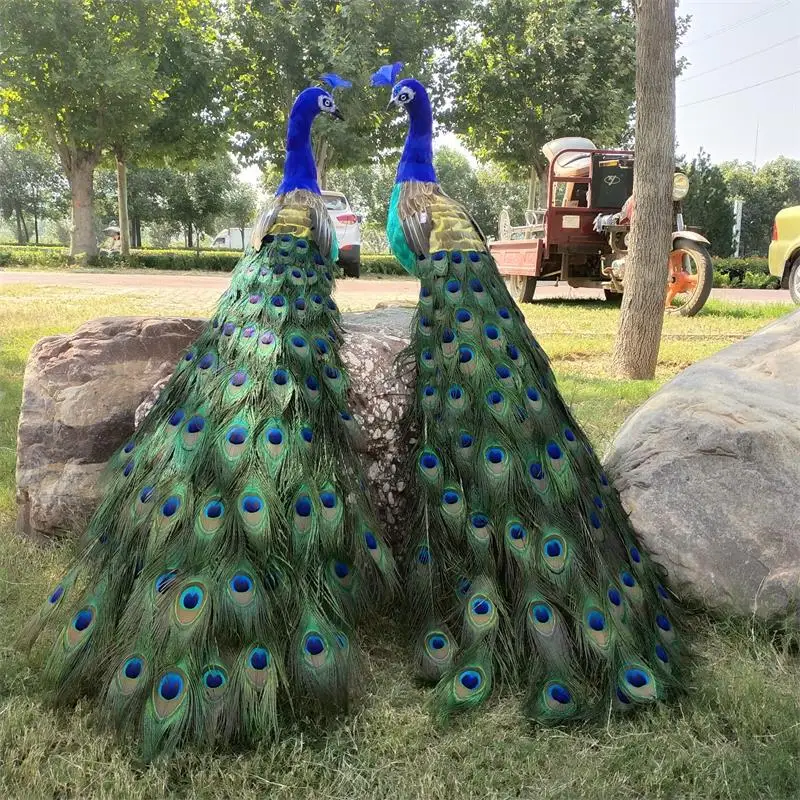 Customised-Manmade-Peacock-Home-garden-decoration-Feather-Bird-model ...
