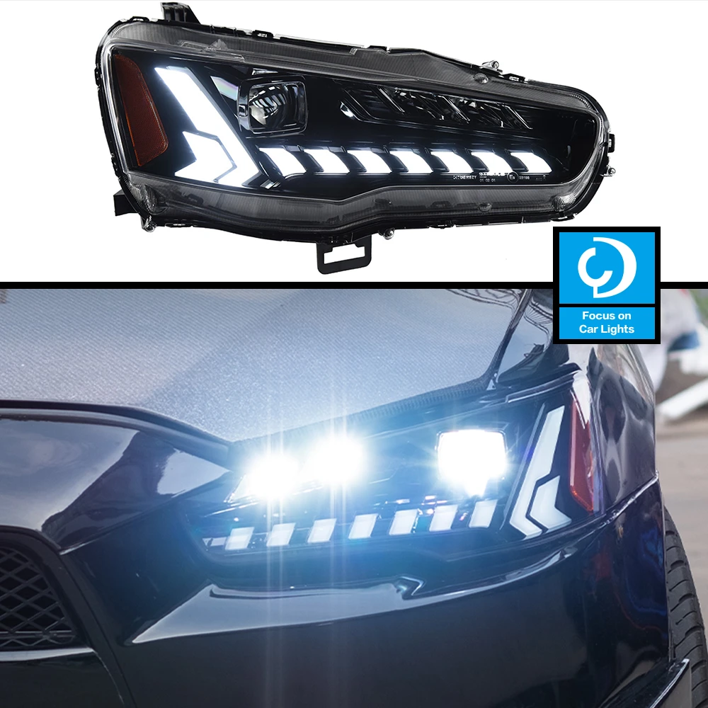 Car Front Lights Headlight For Mitsubishi Lancer LED 2008 2016 HeadLamp ...
