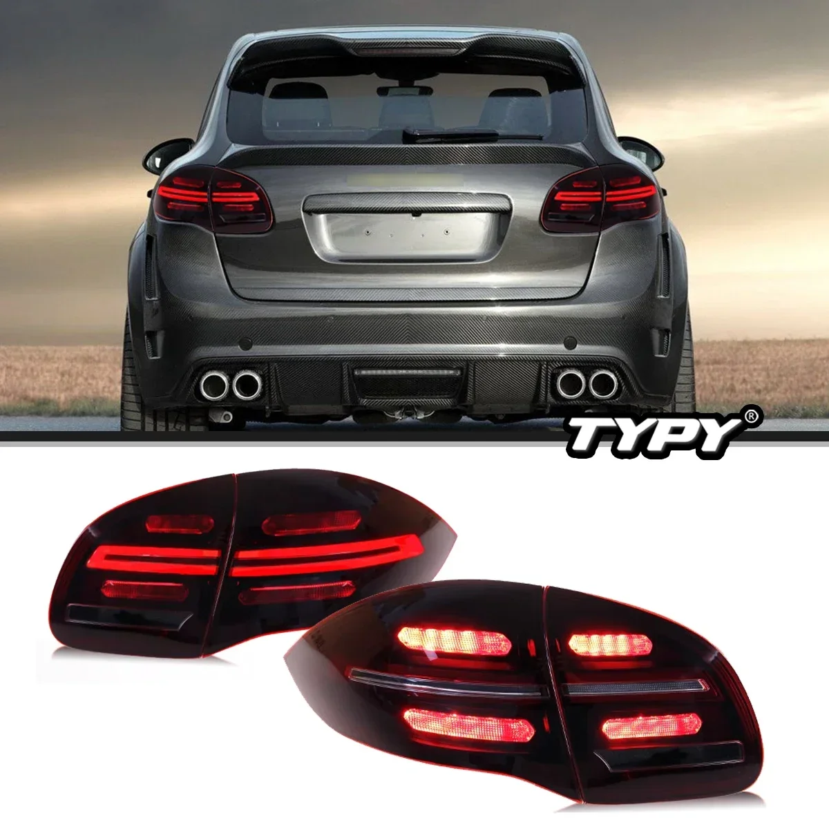 TYPY 2011-2014 Car Lights For Porsche Cayenne 958.1 Taillight Upgrade ...