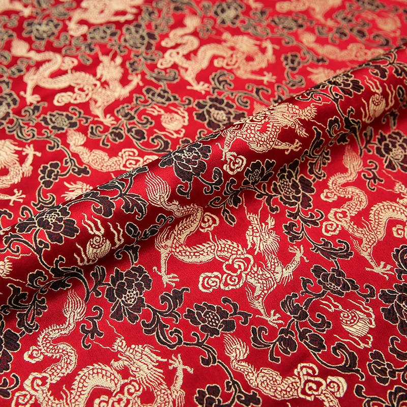 50*75cm Brocade Fabric Chinese Dragon Pattern Fabric Cloth for Sewing ...