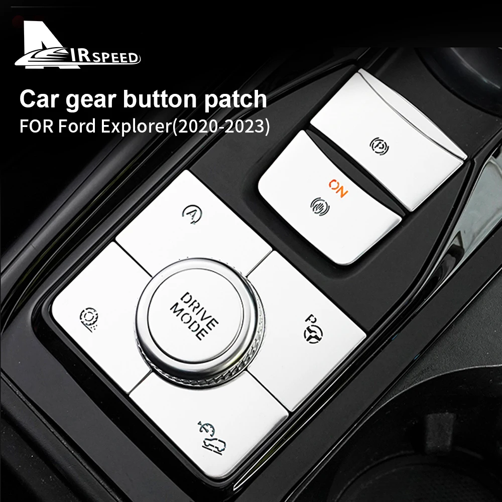 Metal Sliver Car Gear Shift Switch Button Cover Sticker For Ford ...