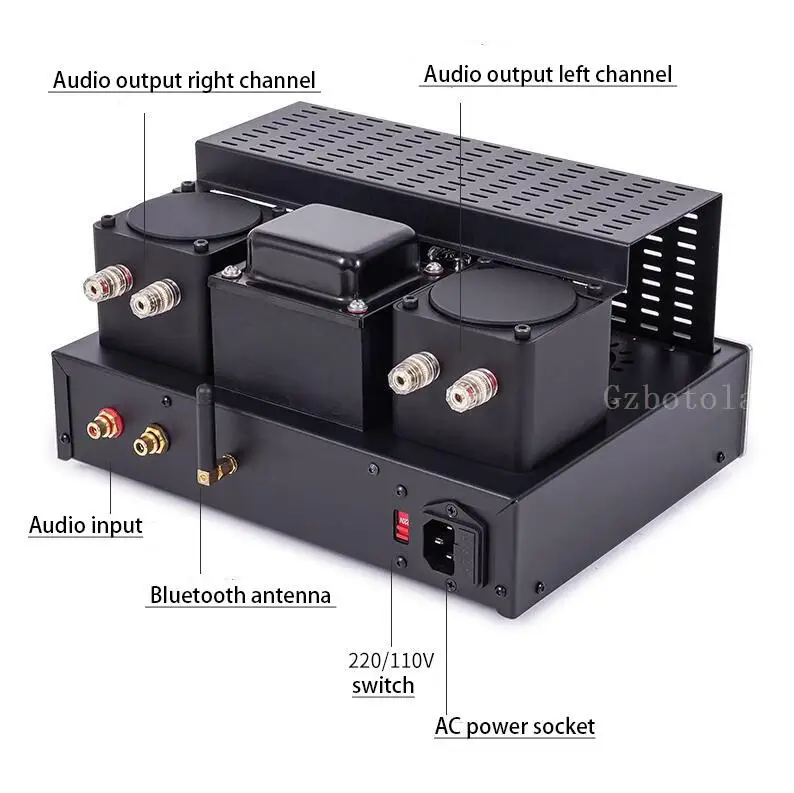 Hifi 6P13*2 6N2*1 Bluetooth 5.0 Electronic vacuum Tube Power Amplifier ...