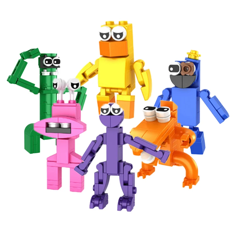 Bloques de construcción de arcoíris Friends, conjunto de figuras de ...